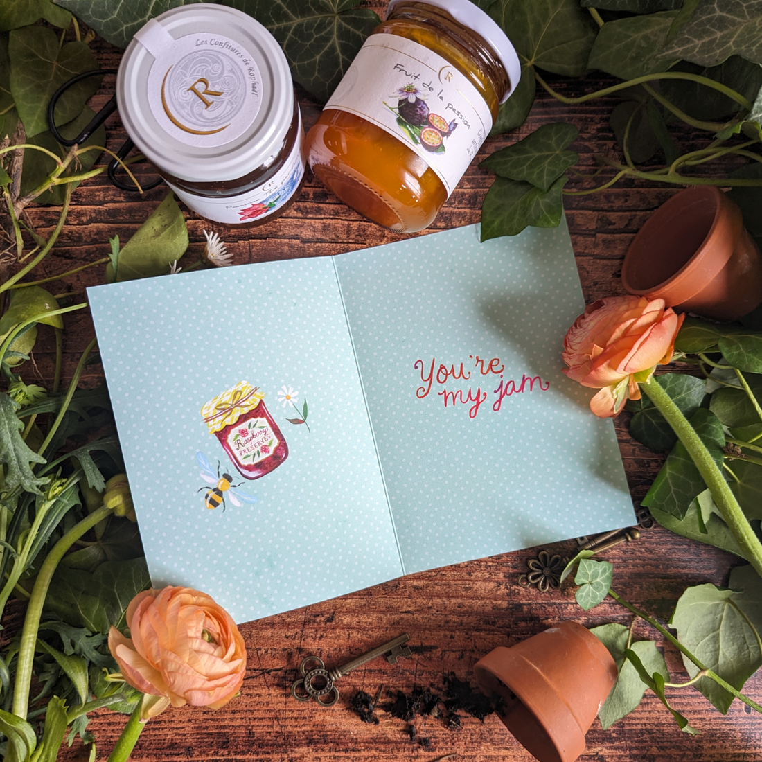 Carte Pots de Confitures de Katie Daisy – Octobre en Juillet